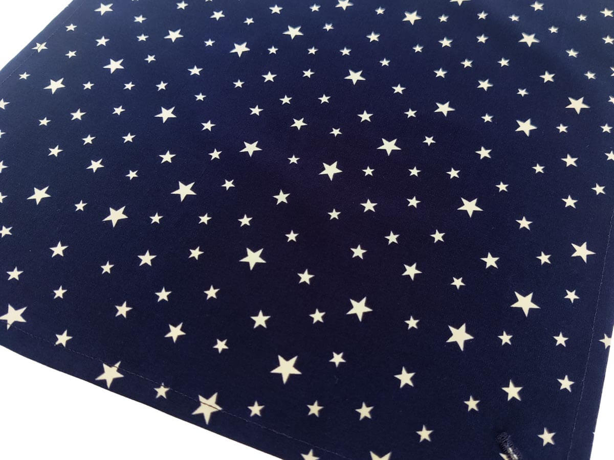 Navy Star | Fabric Gift Wrap with Ribbon | Cabban & Co